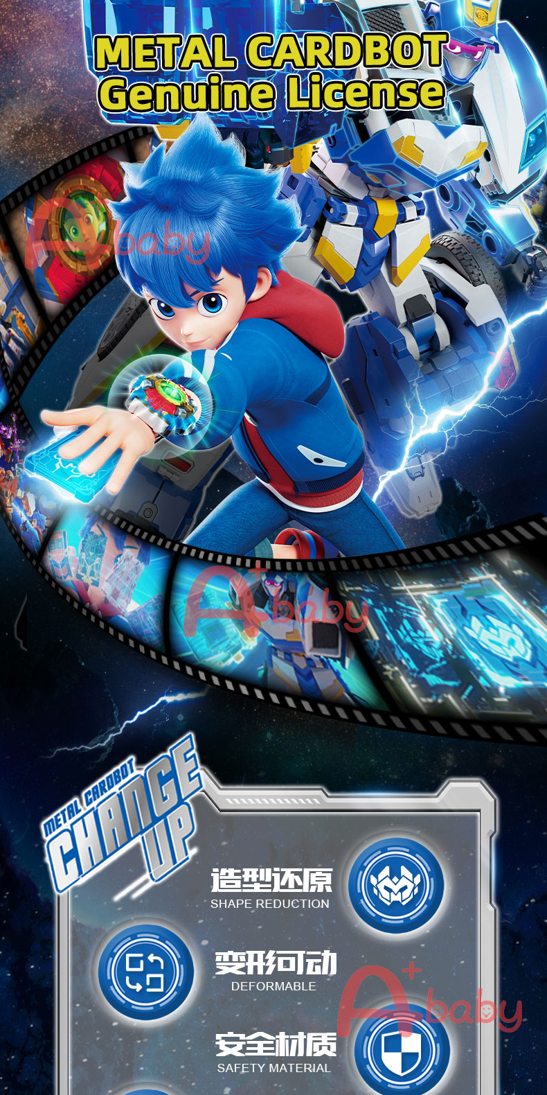 METAL CARDBOT Mô Hình robot Biến Hình (Blue Cop/Shadow X/WILD GUARDY ...