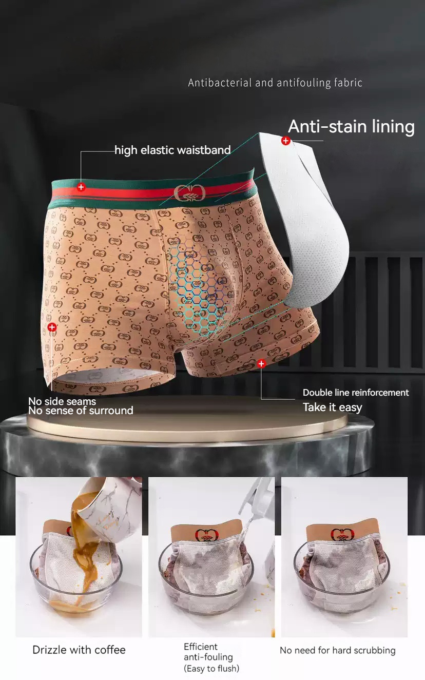 Bộ 4 Quần Lót boxer Lụa Lạnh Không Đường May Họa Tiết Hoạt Hình Cho Nam ...