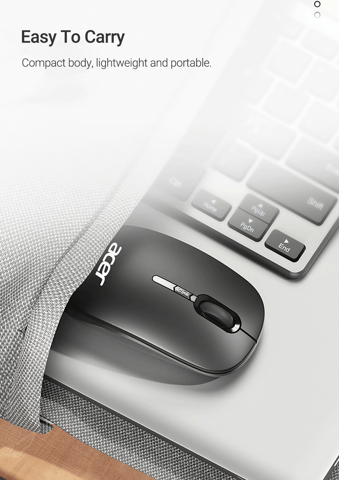 Chuột không dây Acer M153 2.4G Kết nối không dây 3 tốc độ Điều chỉnh DPI Chuột tắt tiếng ...