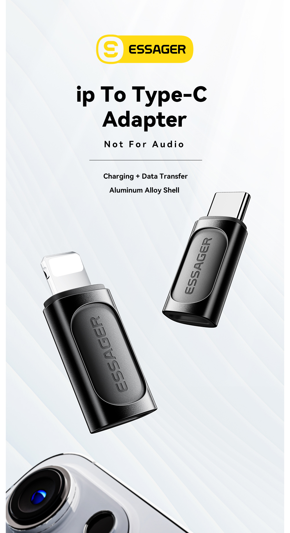 Đầu chuyển đổi ESSAGER type c sang ios ot thích hợp cho ip USB 2.0 480mbps 3a | Shopee Việt Nam