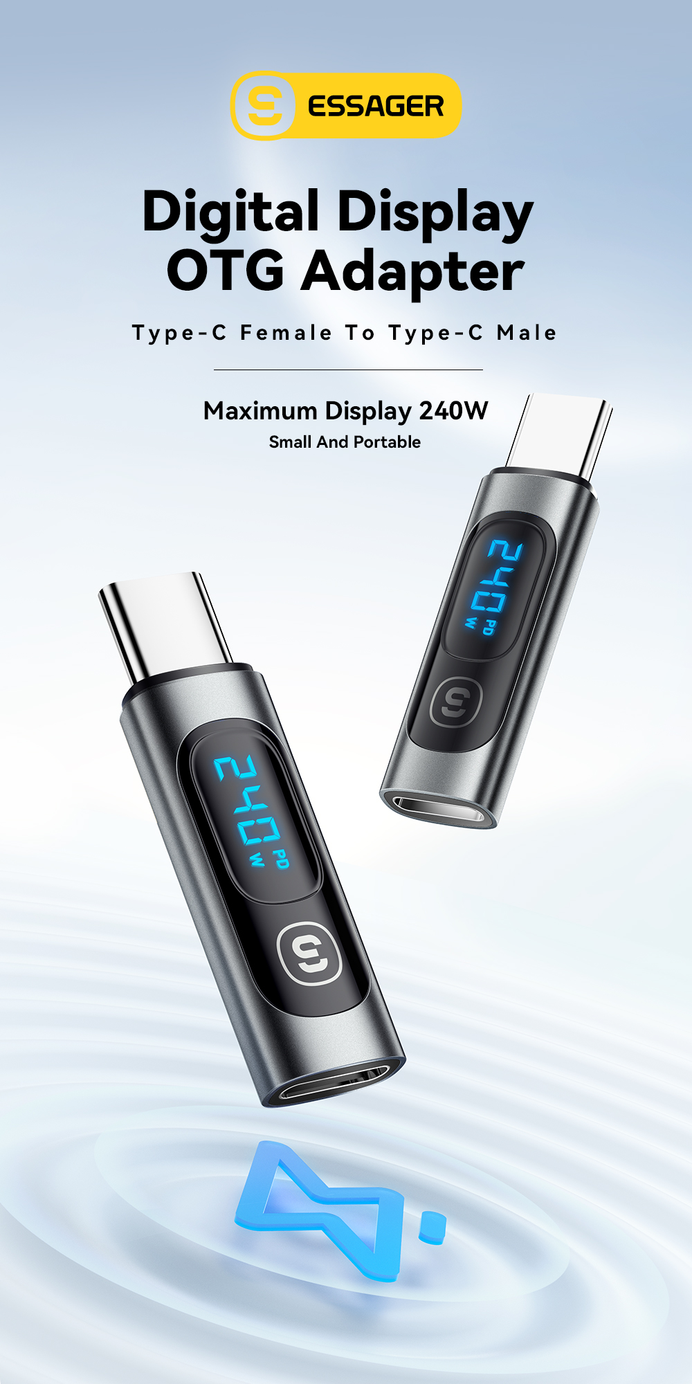 Đầu chuyển đổi ESSAGER Type C sang Type C 240W chất lượng cao | Shopee Việt Nam