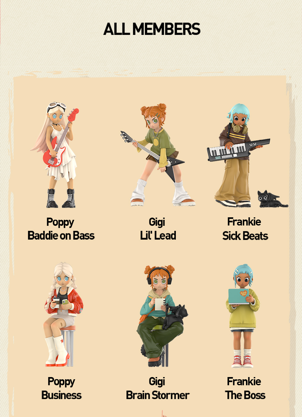 POP MART Peach Riot Rise Up Series Figures Blind Box Action Toys Figure ...