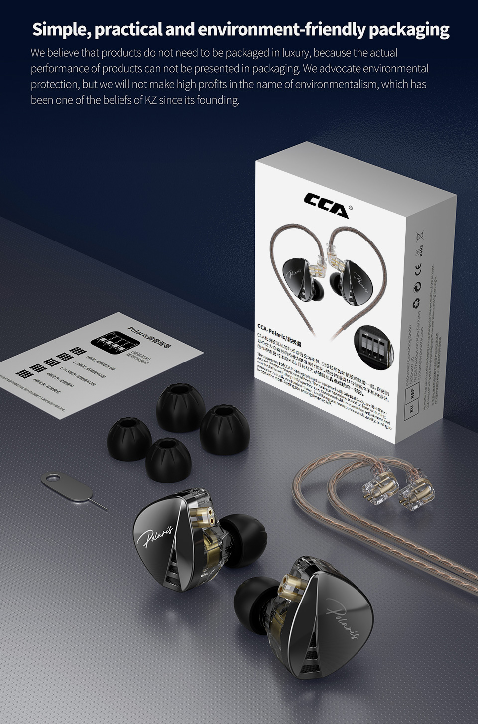 Tai Nghe CCA Polaris Dual Avity Dynamic Driver Hifi Chống Ồn Có Dây Cáp ...