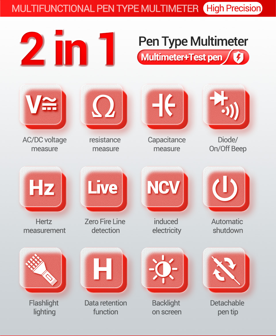 Bút Thử Điện Đa Năng ANENG A3006 4000 AC / DC Ohm Hz Zero | Shopee Việt Nam