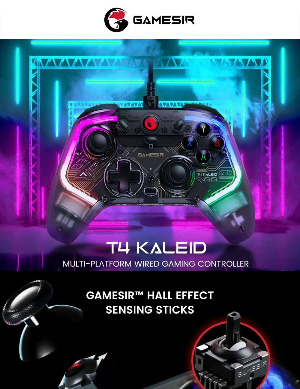 Gamesir T4 Kaleid T4K Bộ điều khiển chơi game Tay cầm chơi game có dây ...