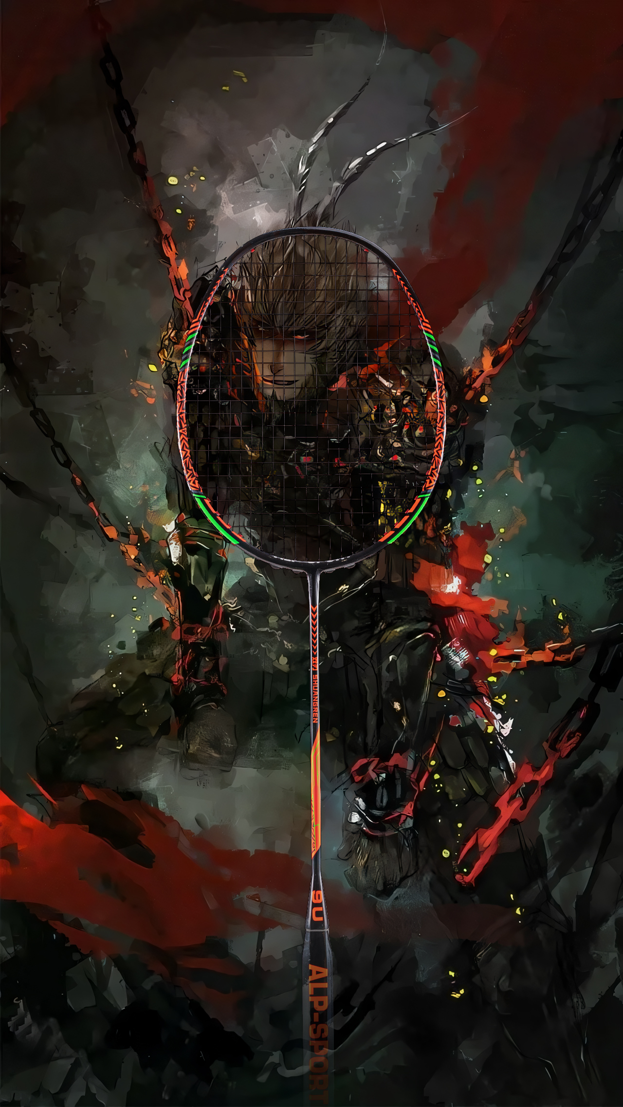 ALP SR Dual Face 9U 58g Siêu nhẹ 100% sợi carbon Max 15KG 35Lbs Vợt cầu lông có dây có dây cài ...