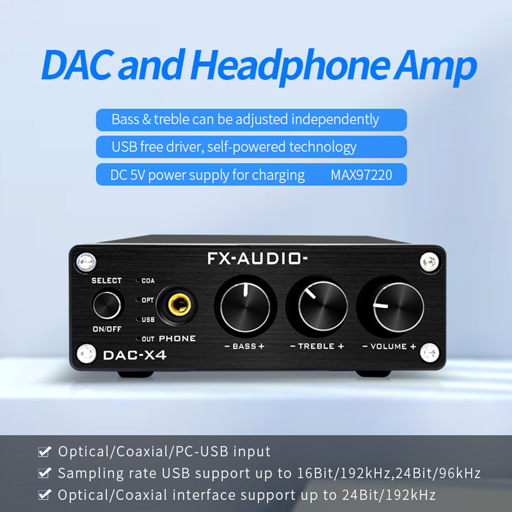 FX Audio DAC-X4 Fever hifi lossless USB driver-free bộ giải mã card âm thanh cáp quang đầu ra ...