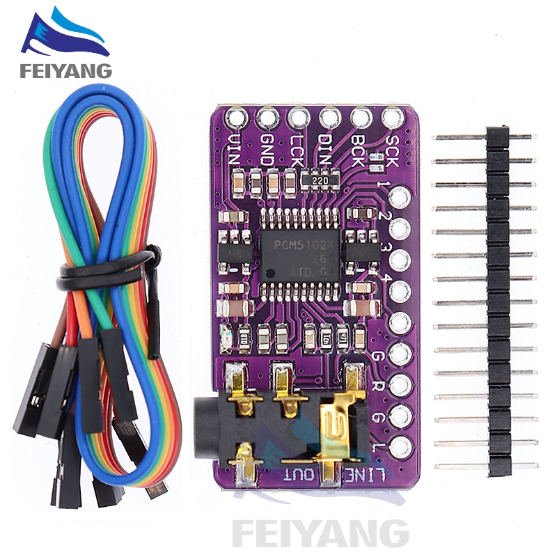 Bảng Mạch Giải Mã Âm Thanh I2S PCM5102A DAC GY-PCM5102 I2S Cho Raspberry Pi pHAT Format PCM5102 ...