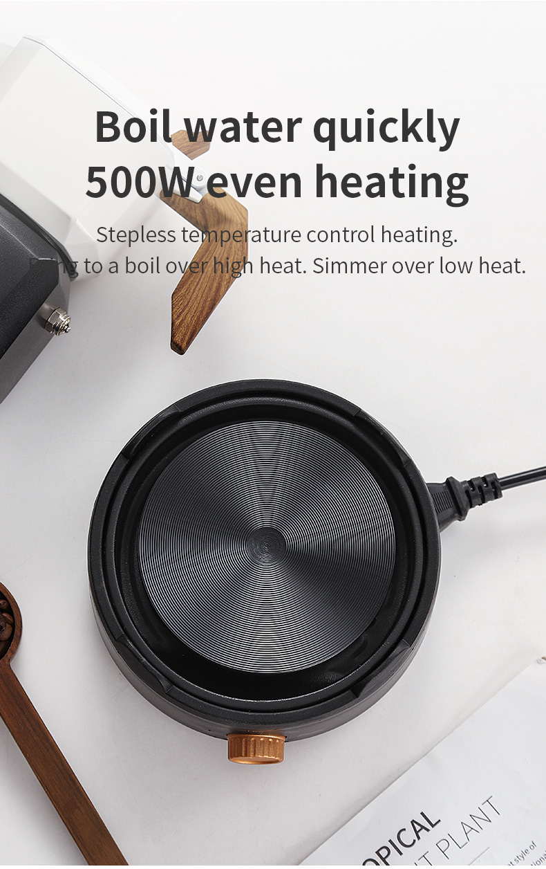 Bincoo Cà Phê Moka Nồi Sưởi Ấm Gốm Sứ Đế Sưởi Ấm Đun sôi Trà Nồi Mocha Đặc Biệt 220V | Shopee ...