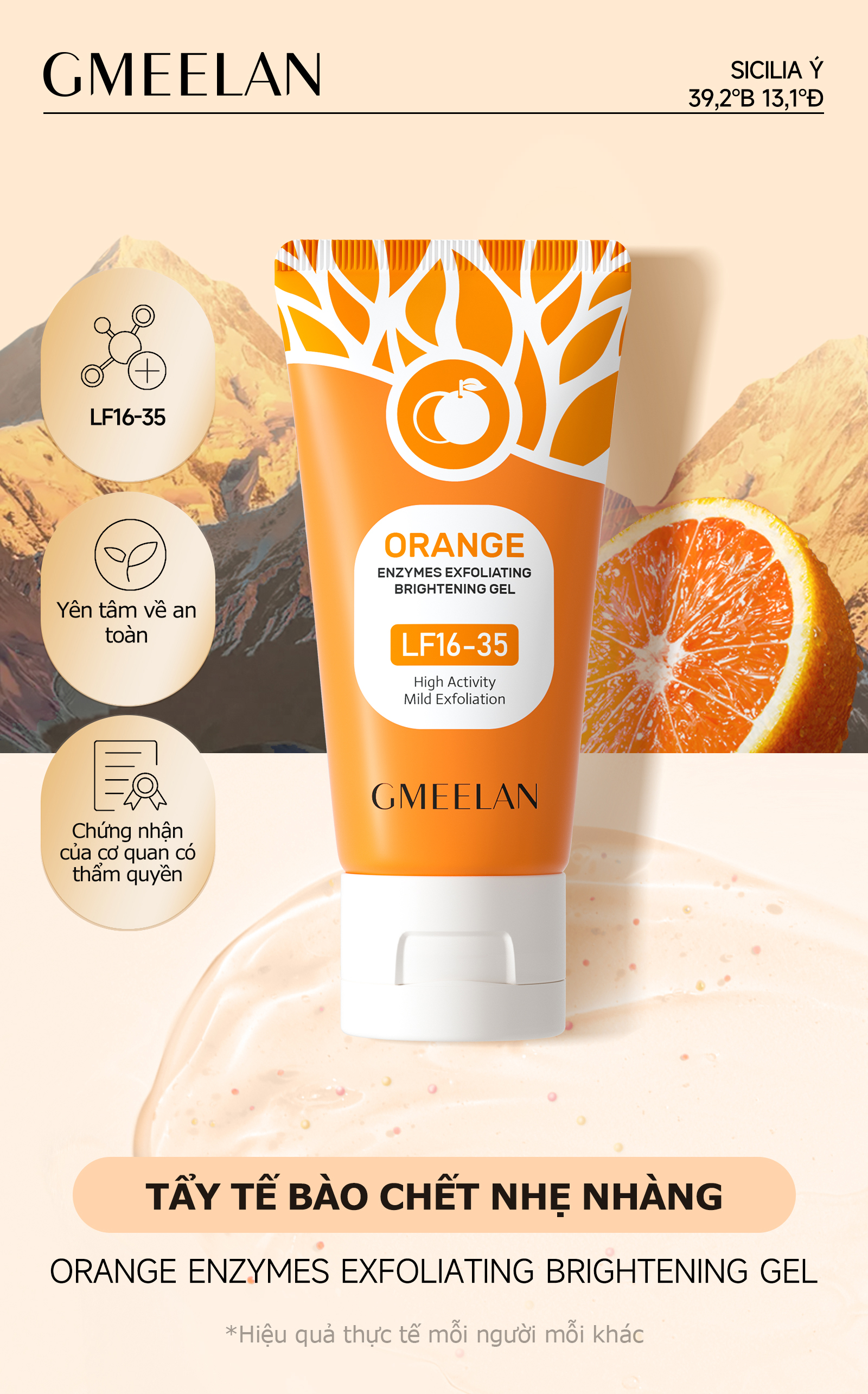 GMEELAN COMBO 2PCS GEL TẨY TẾ BÀO CHẾT TÁC ĐỘNG CAM ENZYMES 50g+50g TẨY TẾ BÀO CHẾT MẶT | Shopee ...