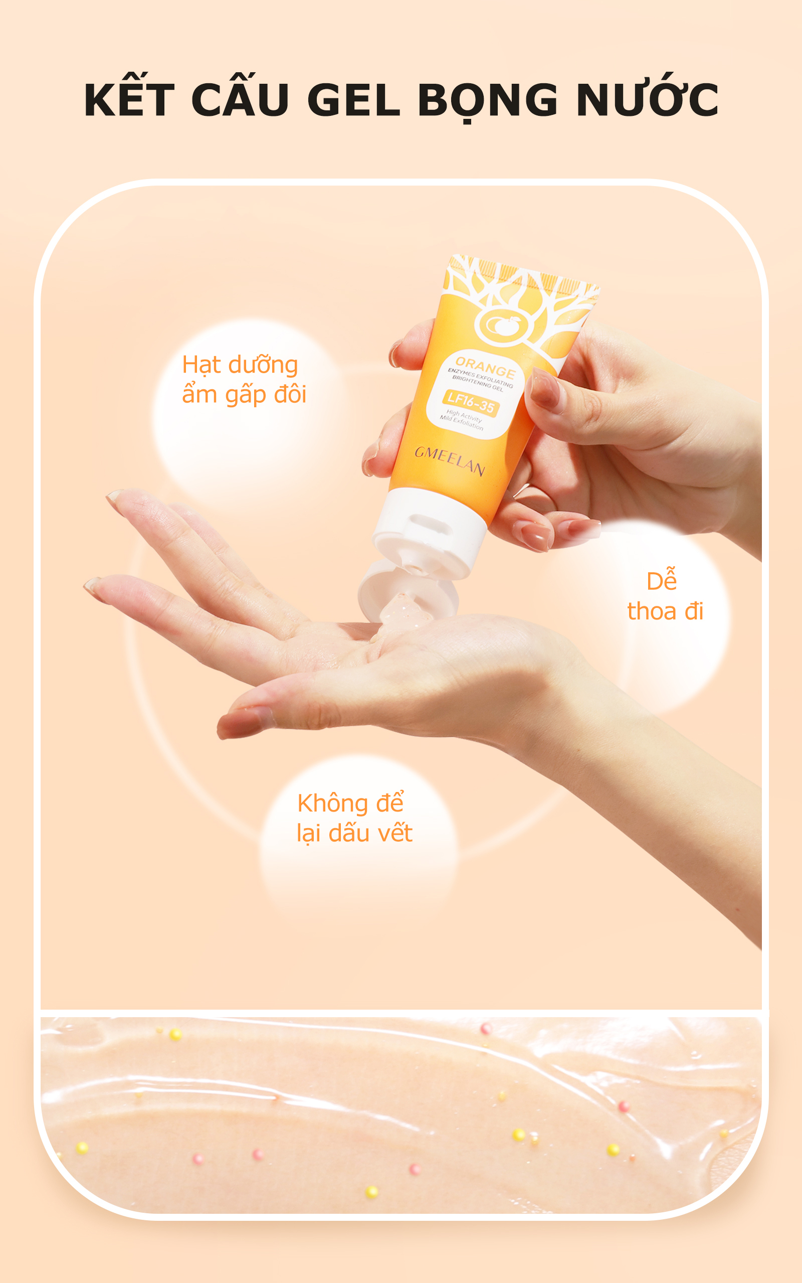 GMEELAN GEL TẨY TẾ BÀO CHẾT TÁC ĐỘNG CAM ENZYMES 50g Da Mặt Skincare ...