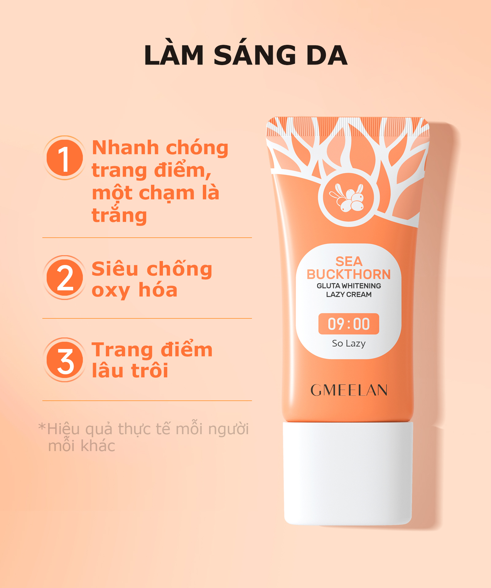 GMEELAN KEM LƯỜI BIỂN GLUTA TRẮNG 30g SPF20 WHITENING LAZY CREAM ...