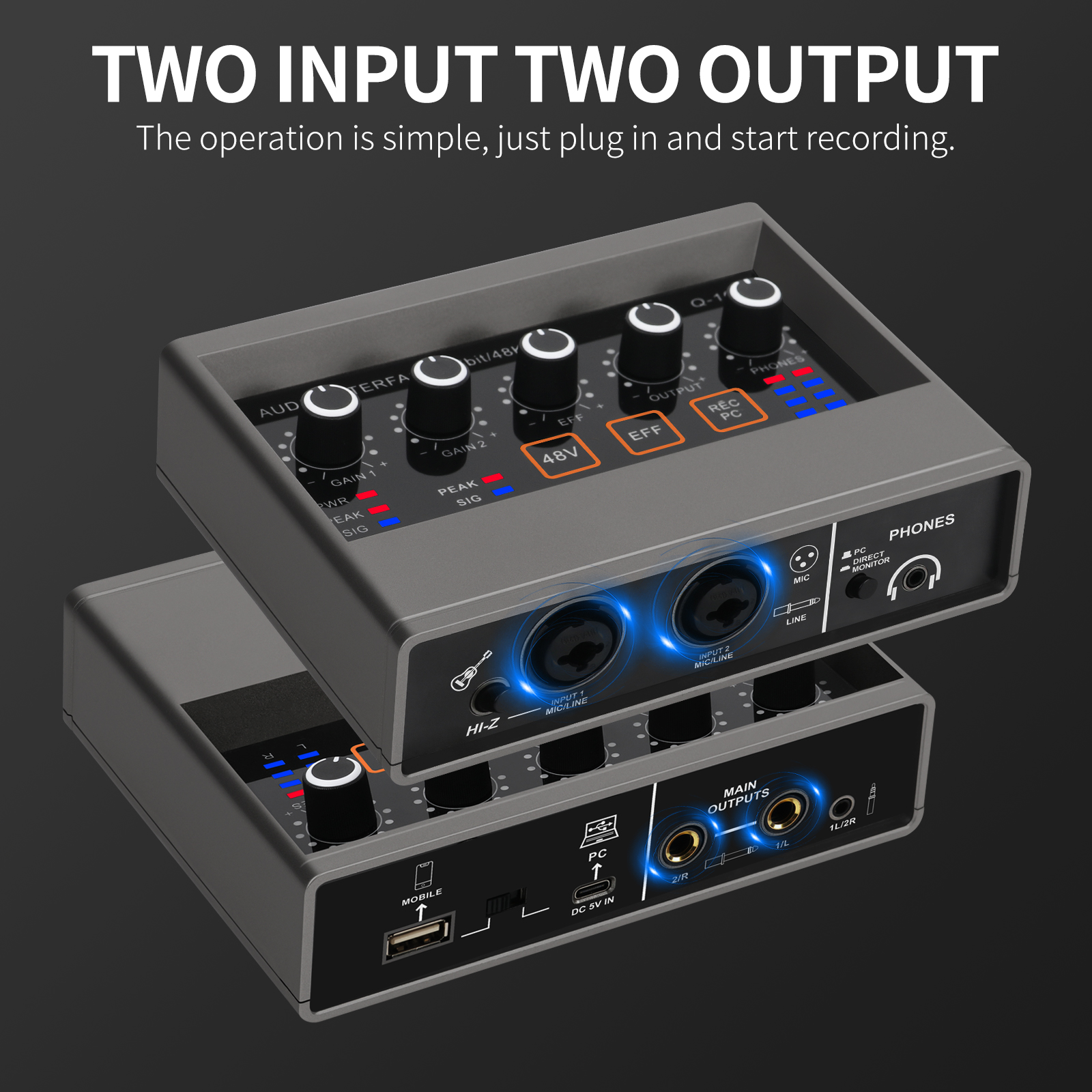 Thẻ Ghi Âm Chuyên Nghiệp XTUGA Q-16 Với 16 bit / 48Khz Có Hiệu Ứng DSP ...