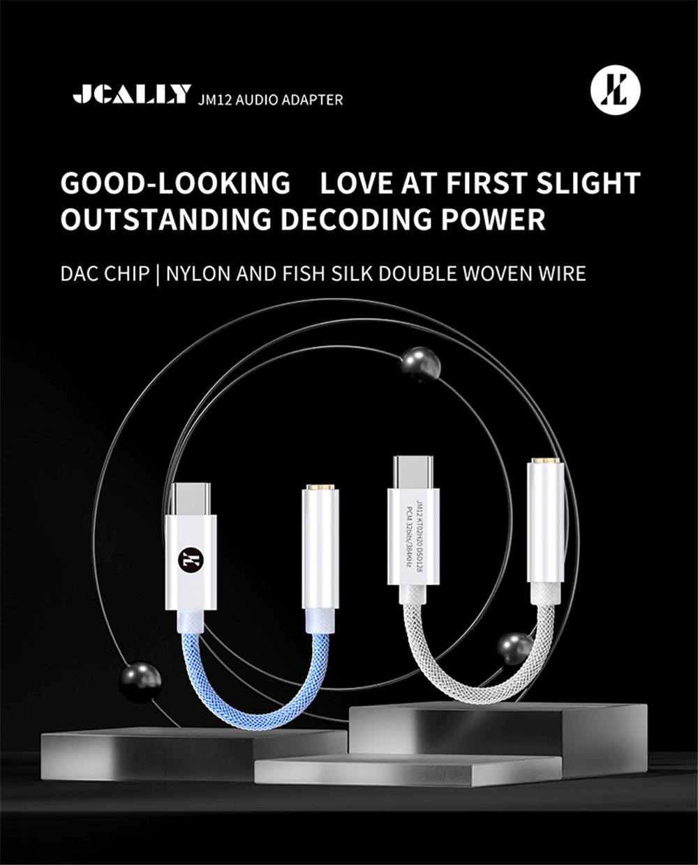 Jcally JM12 DAC KTO2H20 32bits / 384KH DSD128 Bộ chuyển đổi âm thanh kỹ ...