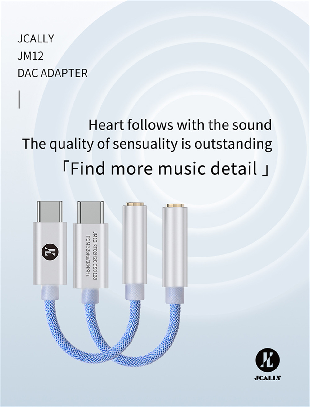 Jcally JM12 DAC KTO2H20 32bits / 384KH DSD128 Bộ chuyển đổi âm thanh kỹ ...