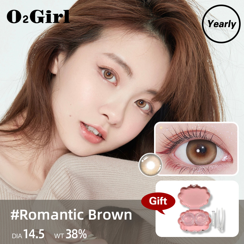 Kính Áp Tròng (COD) (0.00-8.00) Nhiều Màu Sắc 14.5mm lens xám lens cận ...