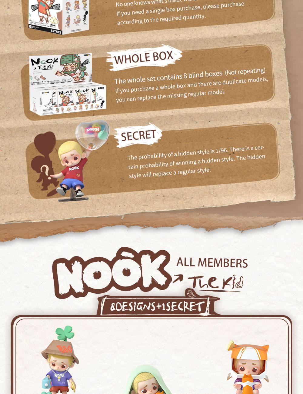 52TOYS Nook The Kid Series Blind Box Figure Toy | Shopee Việt Nam