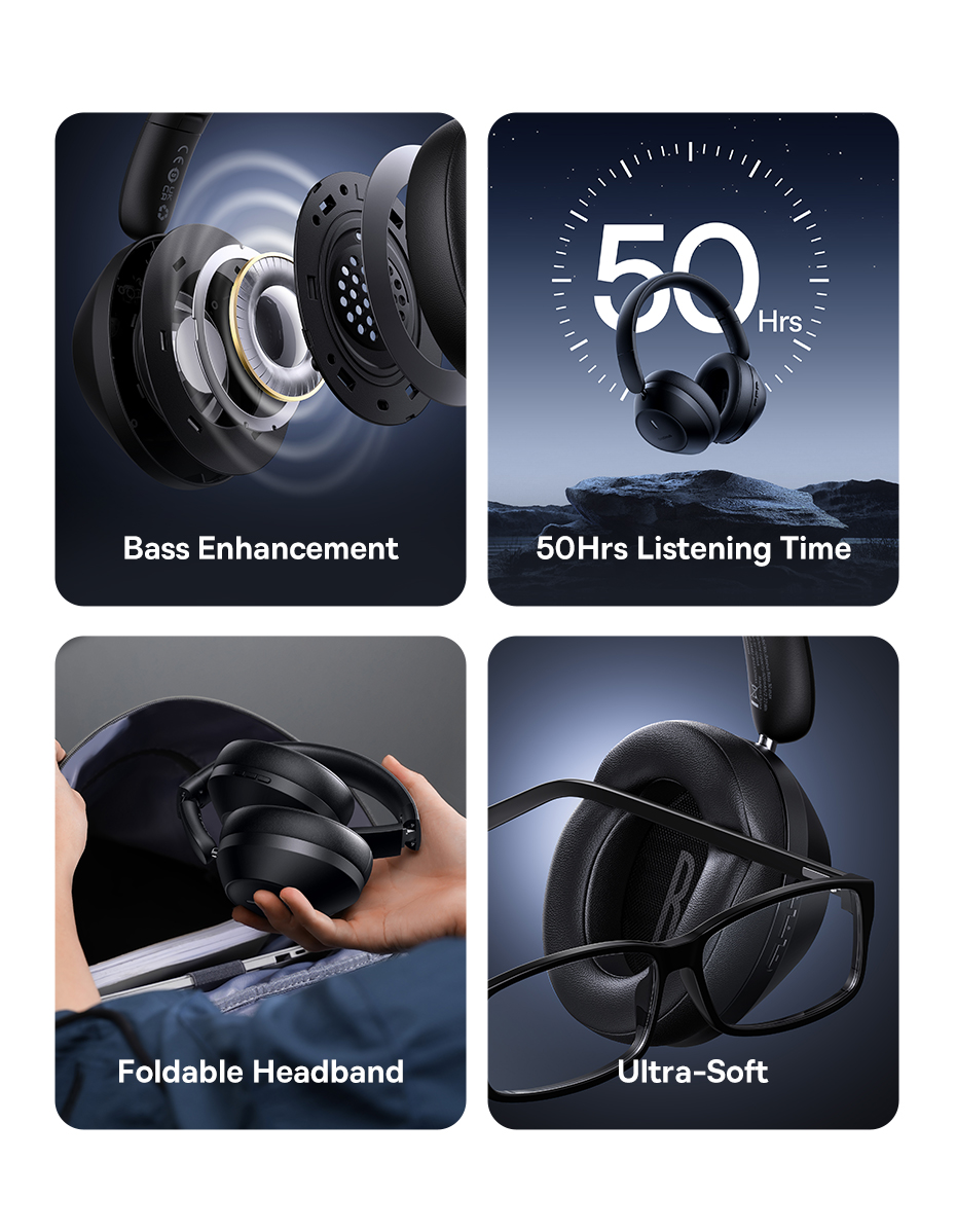 Tai nghe BASEUS không dây Bluetooth Bass 30 Max -30dB khử tiếng ồn thụ ...