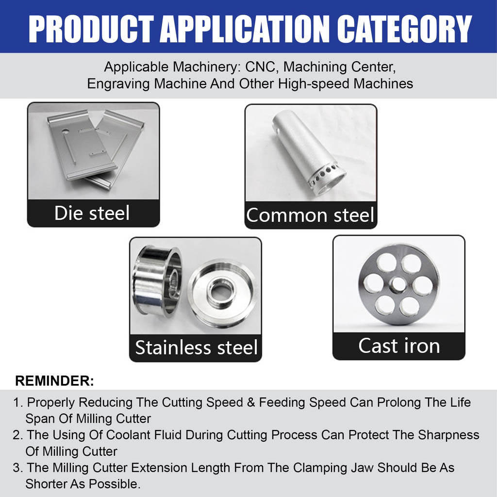 Mũi Phay 4 Rãnh Chất Liệu Thép Vonfram HRC55 Chuyên Dụng Cho Máy Phay ...