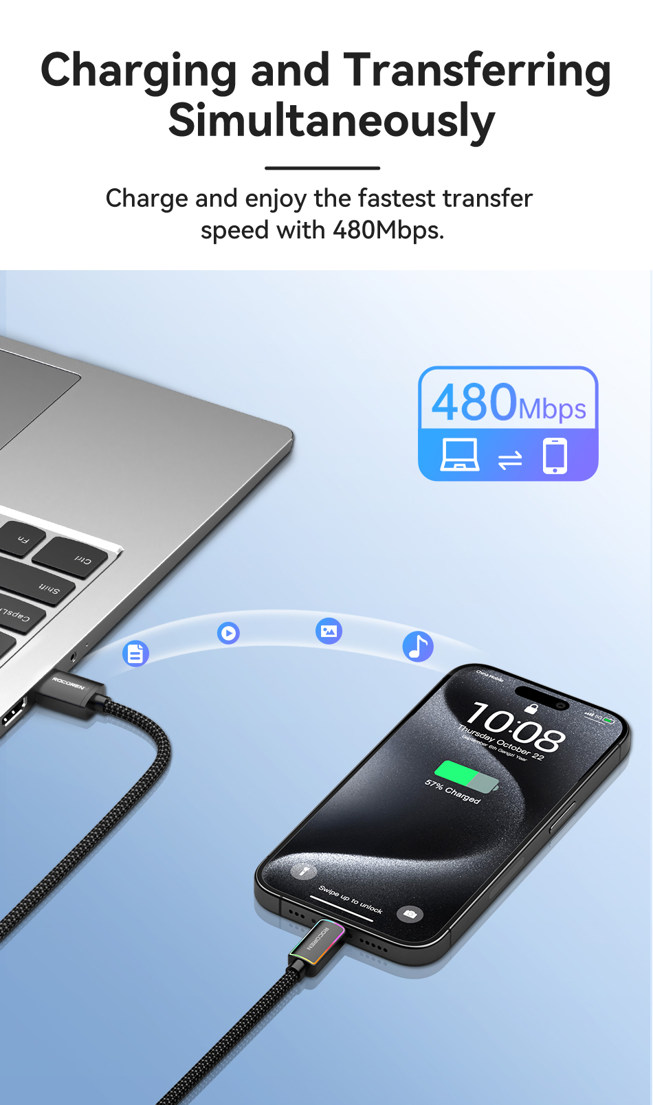 Cáp dữ liệu sạc nhanh Rocoren 3A Cáp USB A đến C cho ip15 Huewei | Shopee Việt Nam