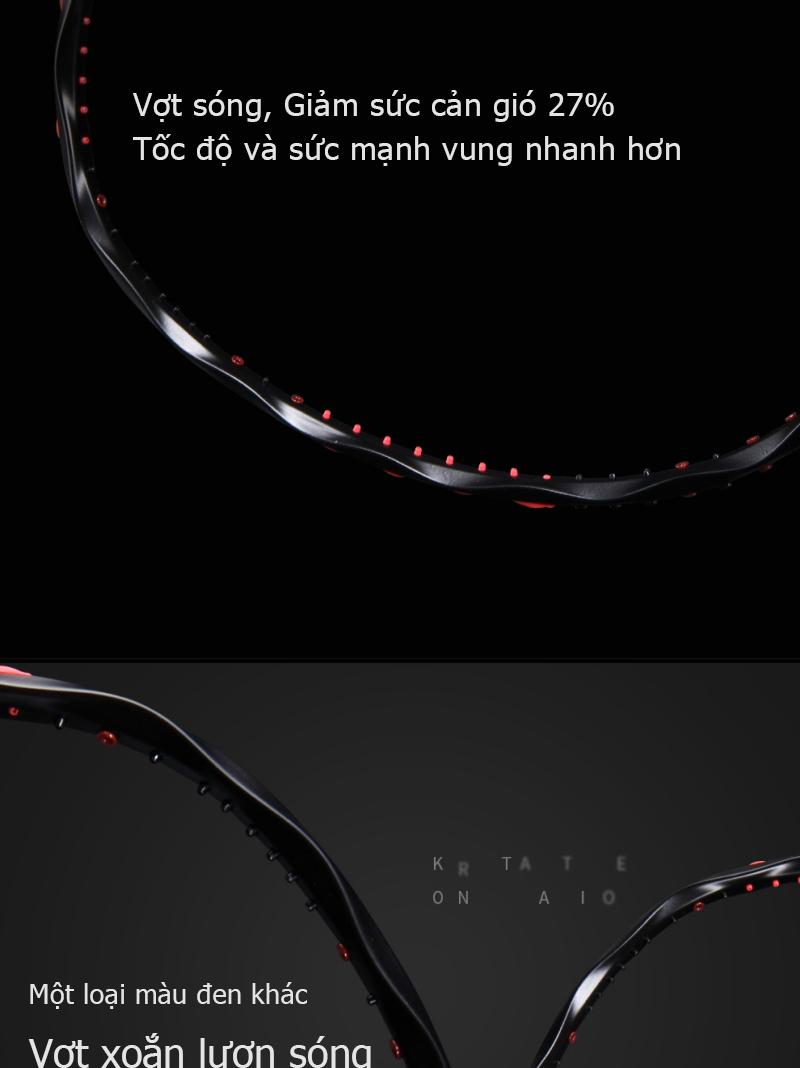 ALP V5 5U 75g PRO MXH ĐệmCông nghệ khung sóng vợt cầu lông tấn công Đỏ ...