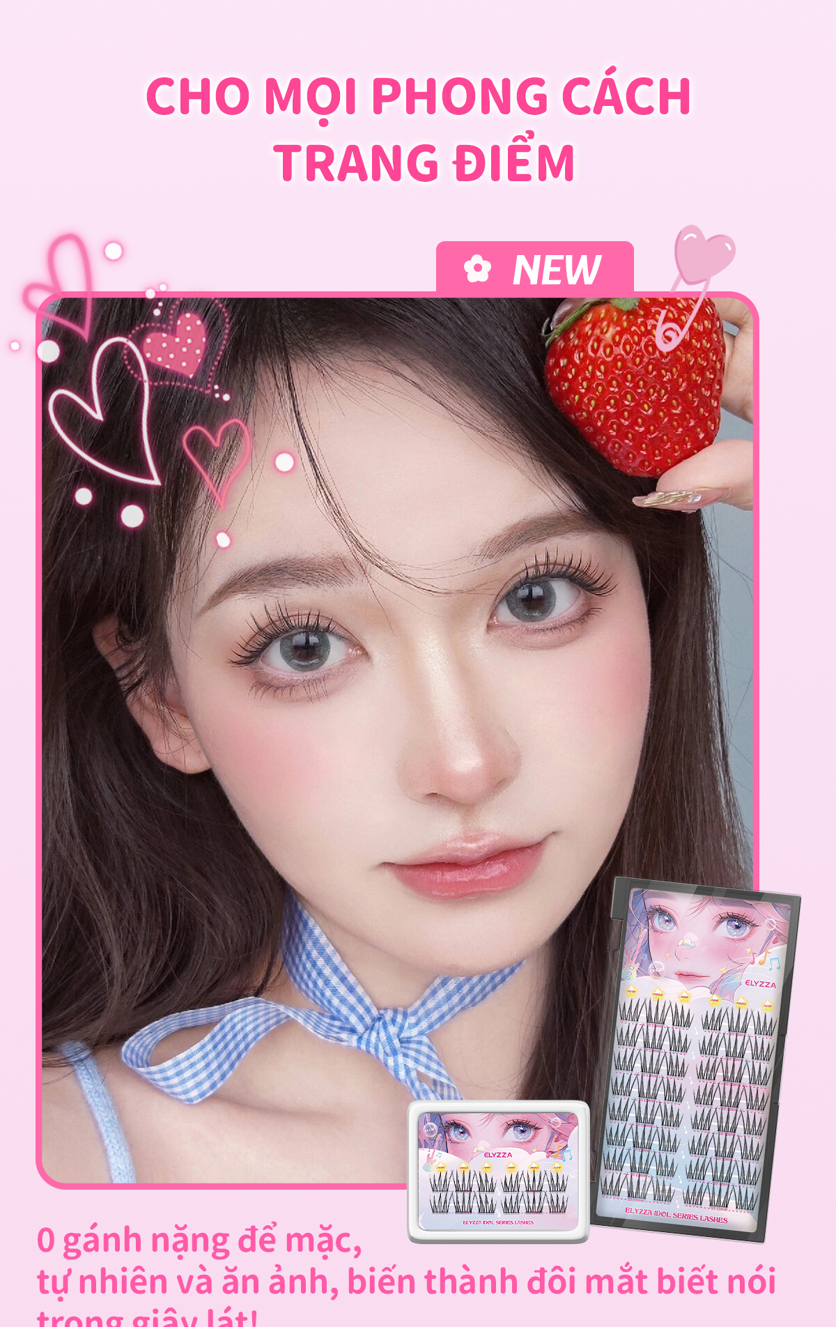 [Hà Nội] MI GIẢ IDOL ACE ELYZZA Lông Mi Giả Tự Nhiên, 10-12mm Mi Giả ...