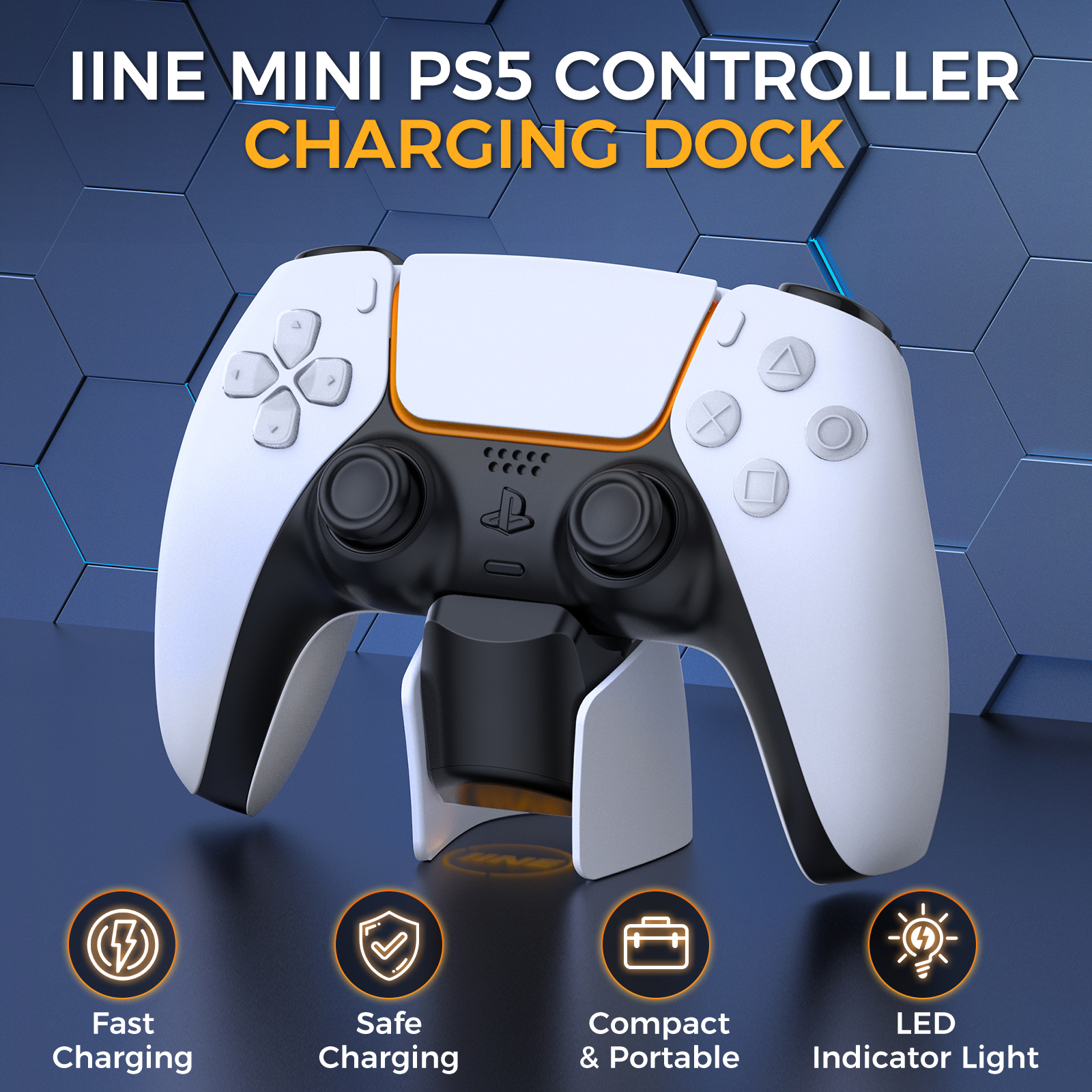 Iine Mini PS5 DualSense Edge Bộ điều khiển Đế sạc Sạc nhanh Bảo vệ quá ...
