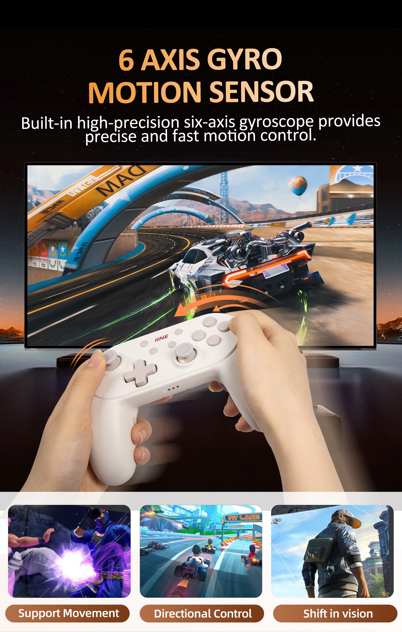 Bộ điều khiển IINE Athena Wireless Pro cho Switch / Switch OLED / PC ...