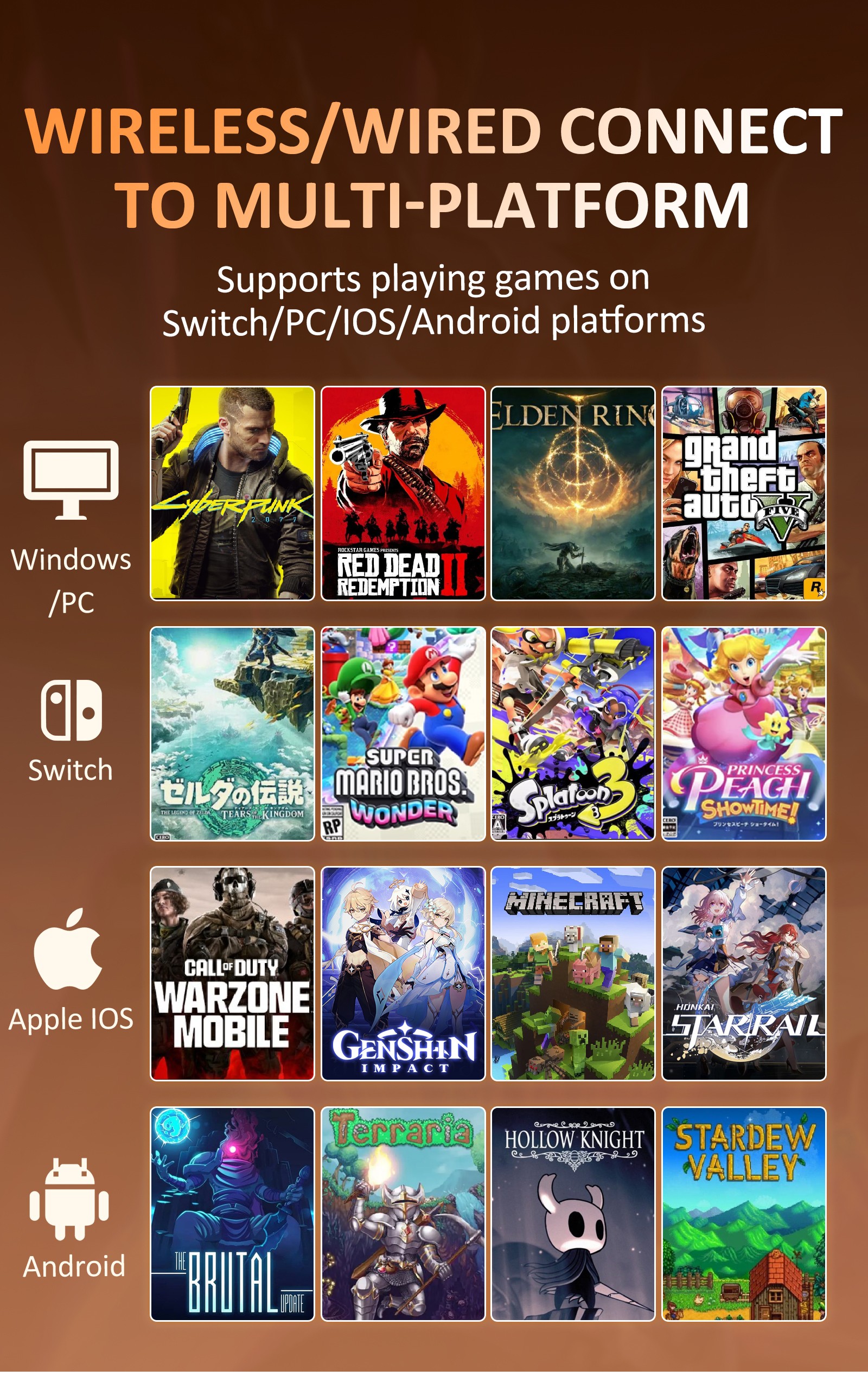 Bộ điều khiển IINE Athena Wireless Pro cho Switch / Switch OLED / PC / IOS / Android Wake Up ...