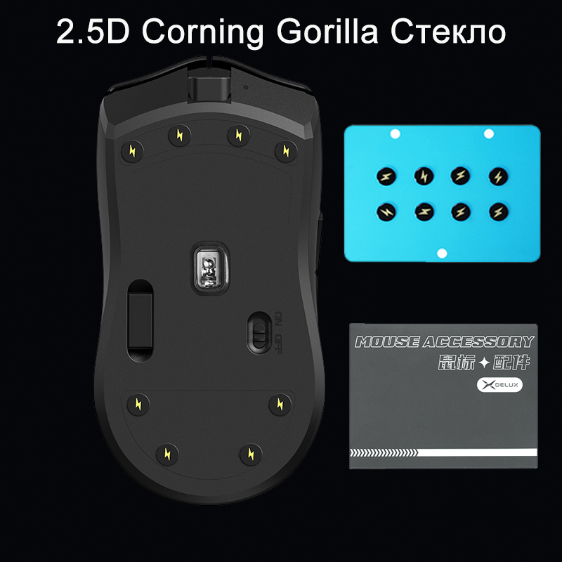 Delux 8 Chiếc Đa Năng Gorilla Corning Kính Chuột Giày Trượt Chân Chuột DIY Cho M700 M800 M900 ...