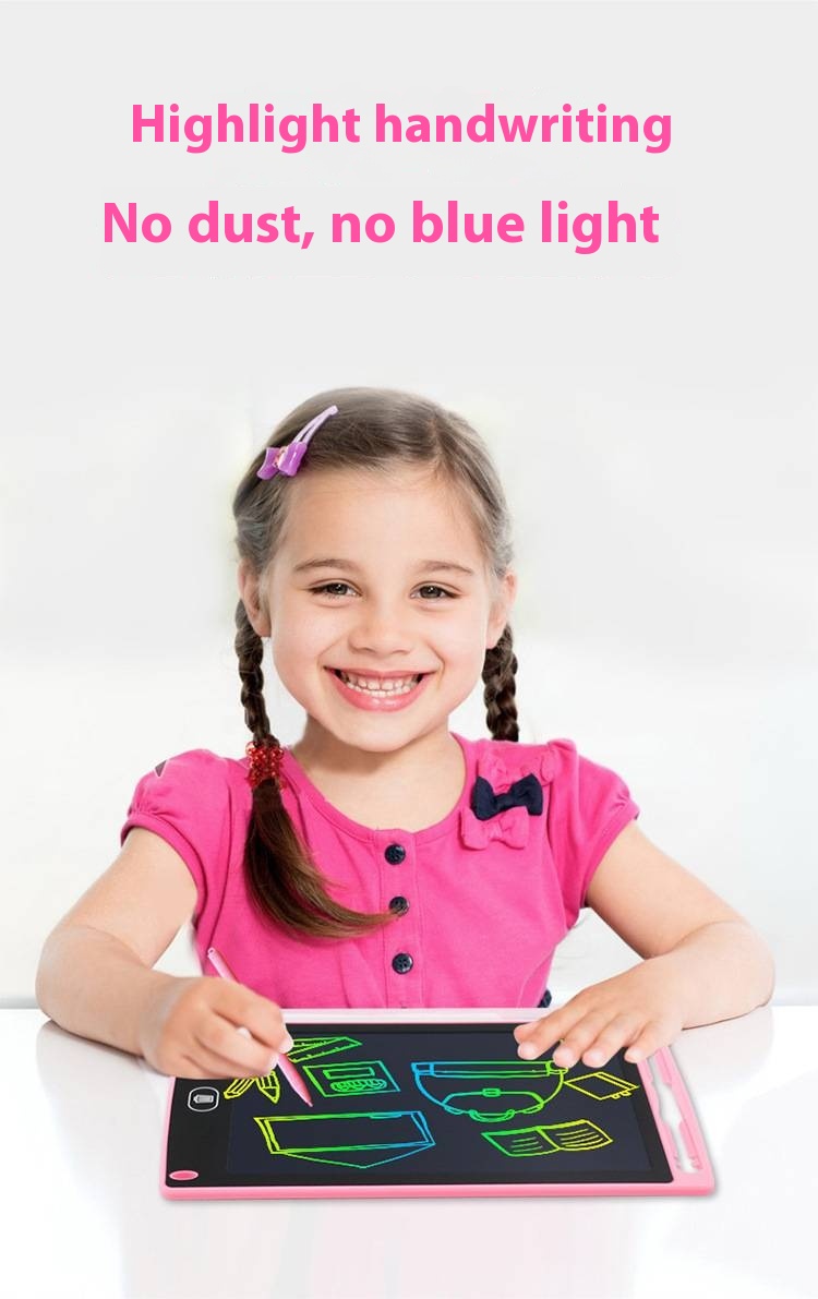 Máy tính bảng viết LCD cho trẻ em, Bảng vẽ đầy màu sắc 8,5 / 10 / 12 Inch dành cho trẻ mới biết ...