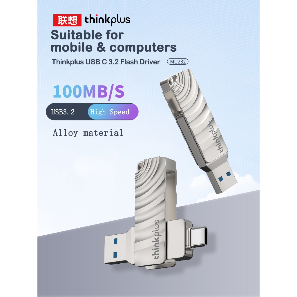 Ổ đĩa Flash Lenovo Thinkplus Type-C USB 3.2 32 / 64 / 128GB MU232 USB3 ...