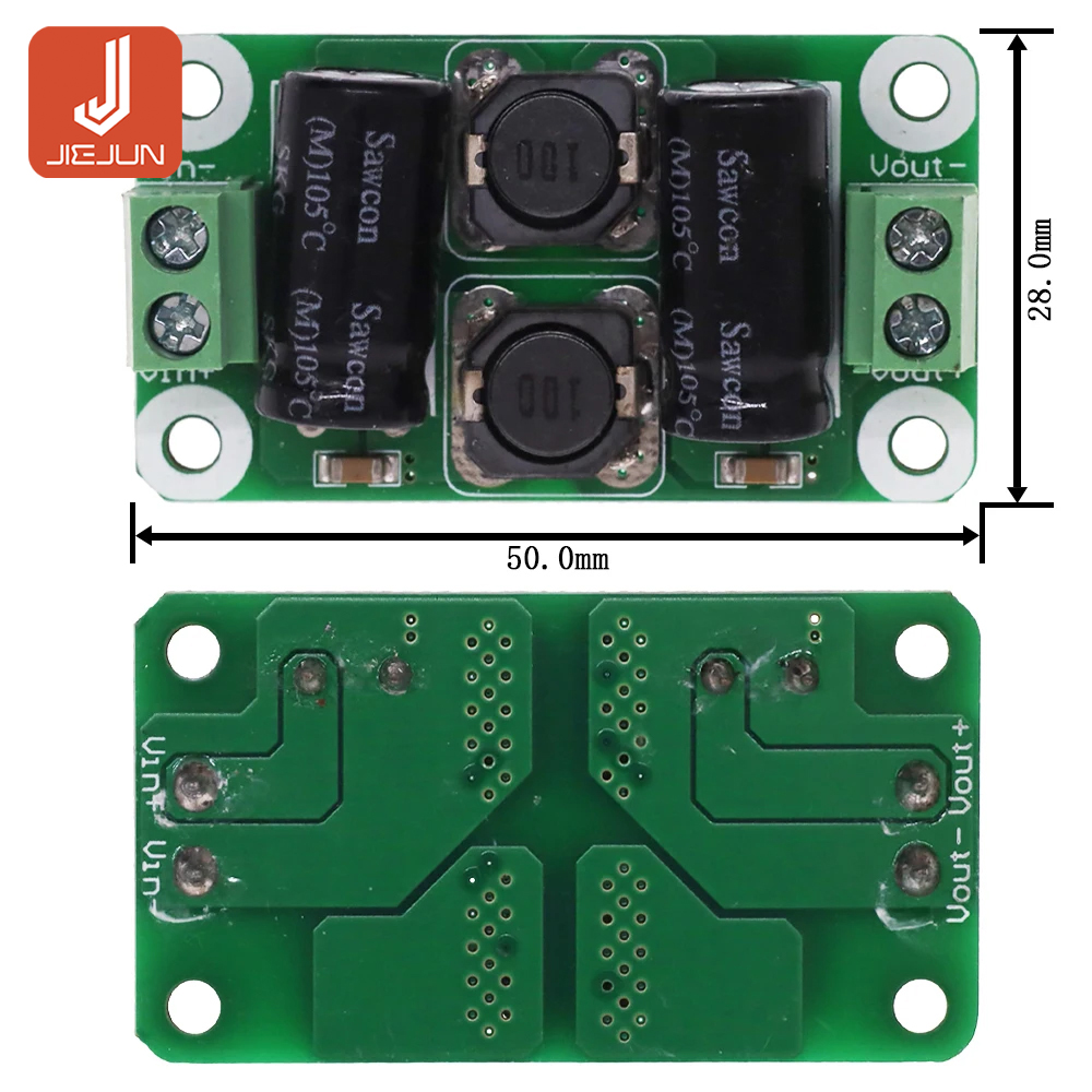 Bảng lọc nguồn DC 0-25V / 0-50V 2A / 3A / 4A Class D Bộ khuếch đại công suất Mô-đun ngăn chặn ...