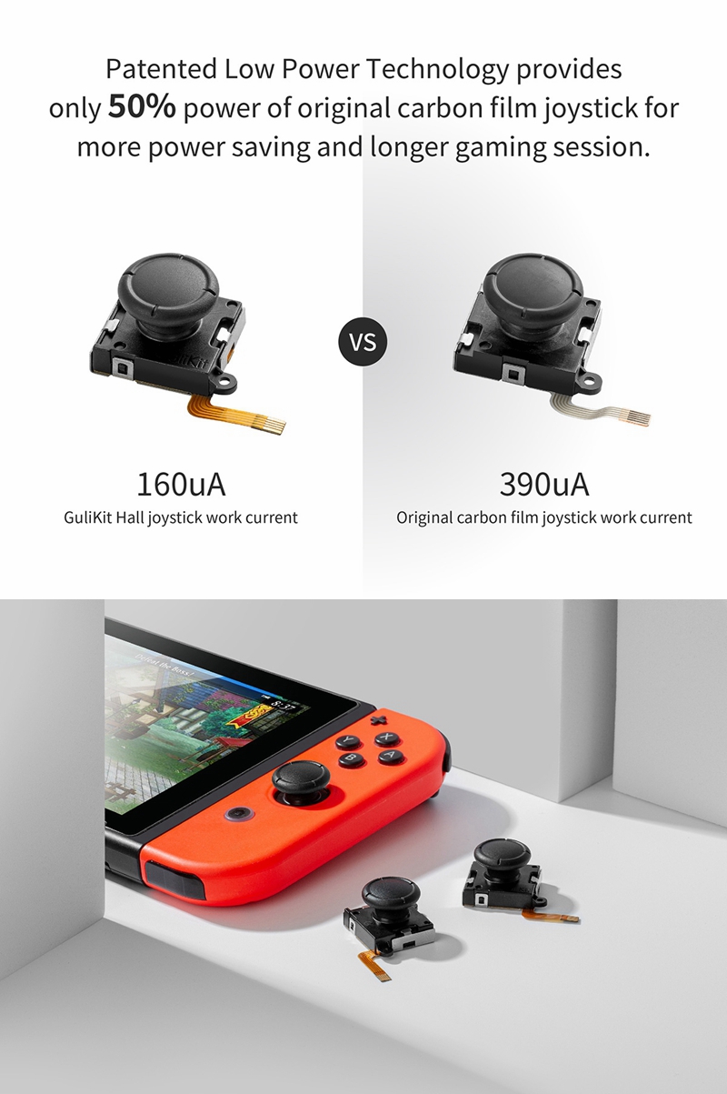 Gulikit hall joystick cho joy-con ns40 aknes nintendo switch oled ...