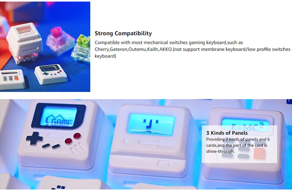 K-04 Keycaps tùy chỉnh 3 trong 1 Keycaps truyền ánh sáng Cổ điển Bàn ...