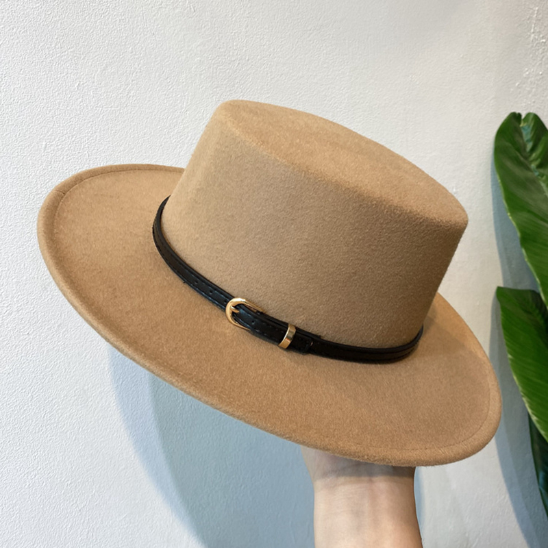 Retro Fedora Mũ Unisex Rộng Vành Jazz Mũ Thu Đông Nữ Len Boater Flat ...