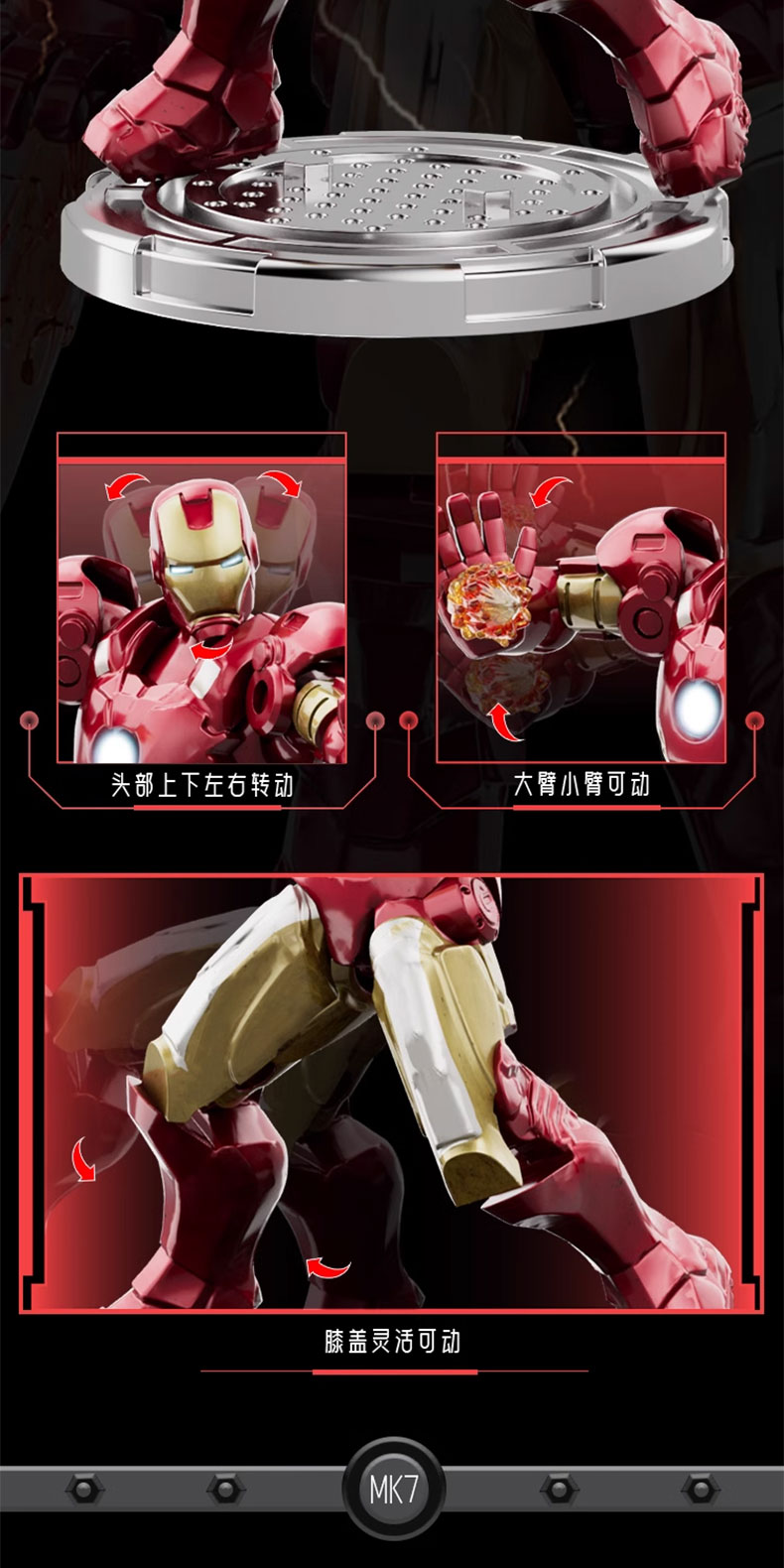 Chính Hãng Marvel The Infinity Saga Iron Man MK1-7 Đồ chơi biến hình ...