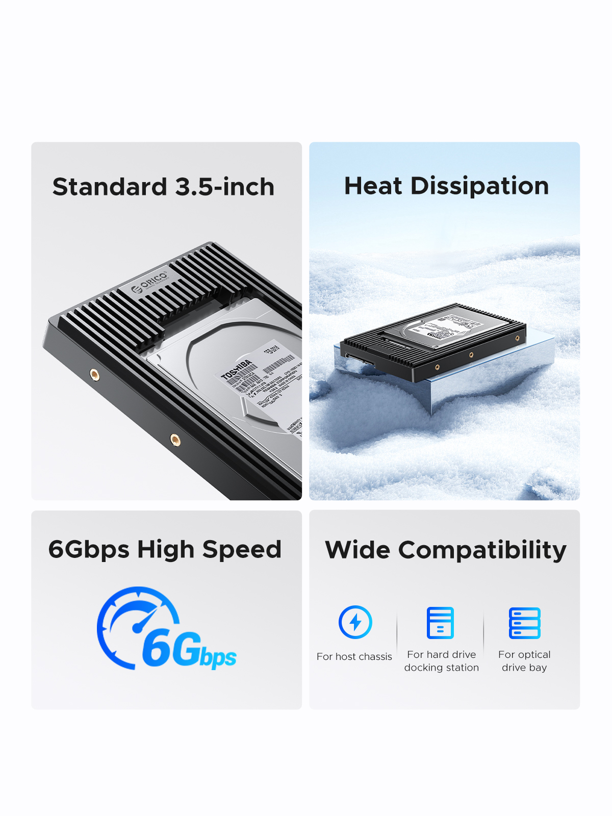 Orico 2.5 SATA mSATA NGFF sang 3.5 Ổ Cứng Caddy Adapter Ổ Đĩa Bên Trong ...