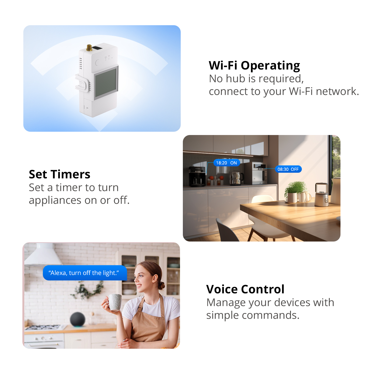 Sonoff POWCT 100A Max WiFi POW Ring Đồng hồ đo công suất thông minh ...