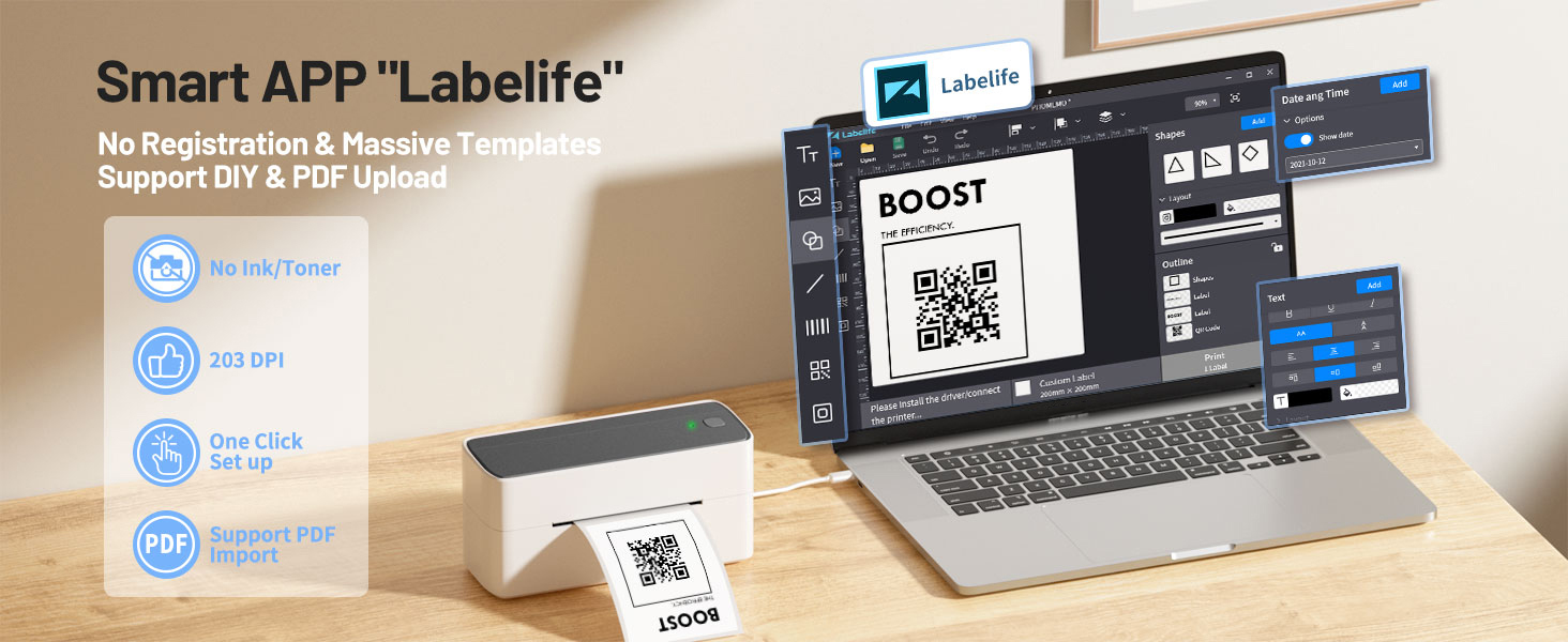 Phomemo 241BT Máy In Nhiệt In Khổ A6,A7 10x15cm In Đơn Hàng, Phiếu Gửi ...