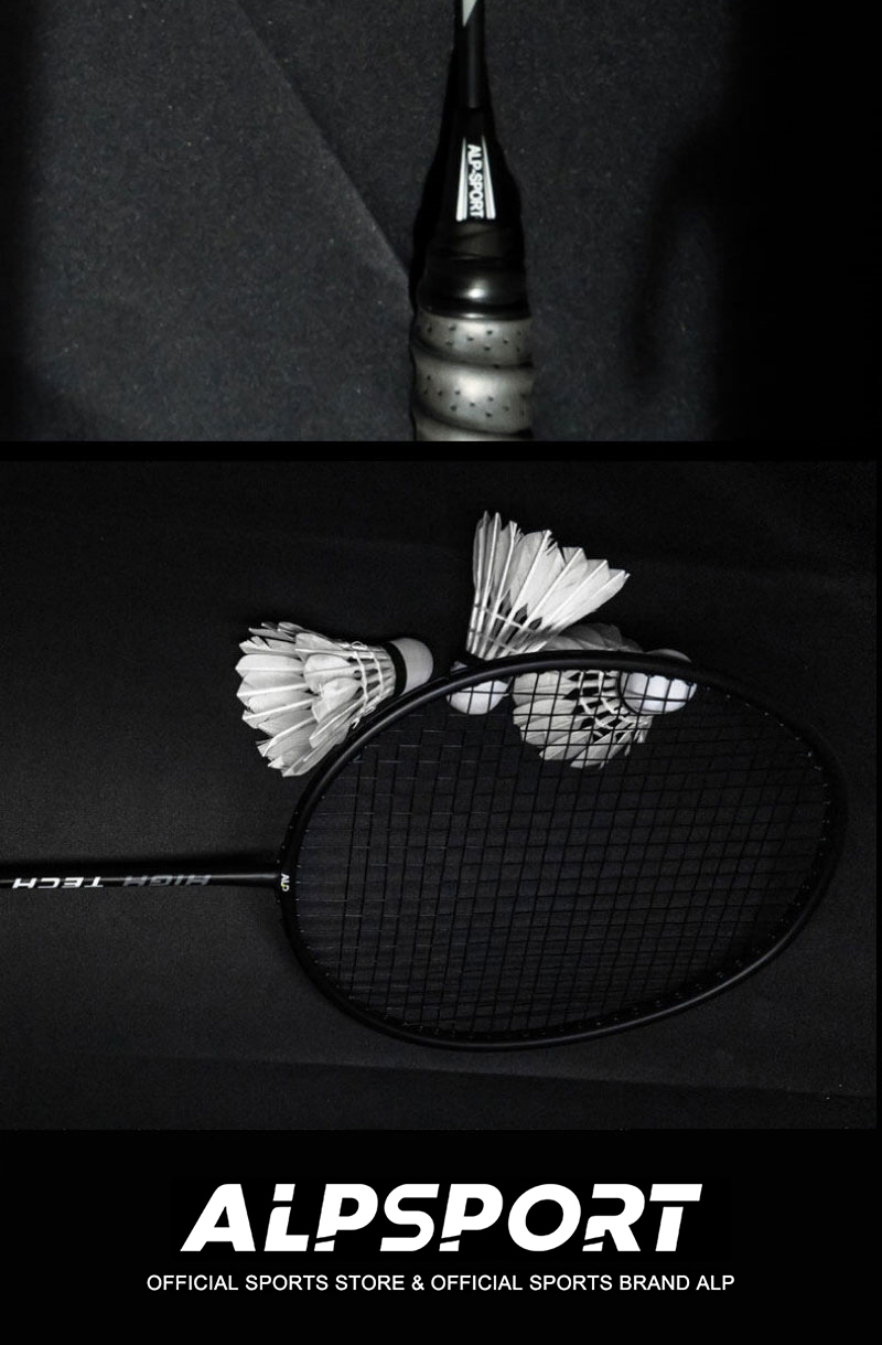 ALPSPORT RR 4U 10kg 22LBS G5 Raket Bulu Tangkis Hitam Desain Asli ...