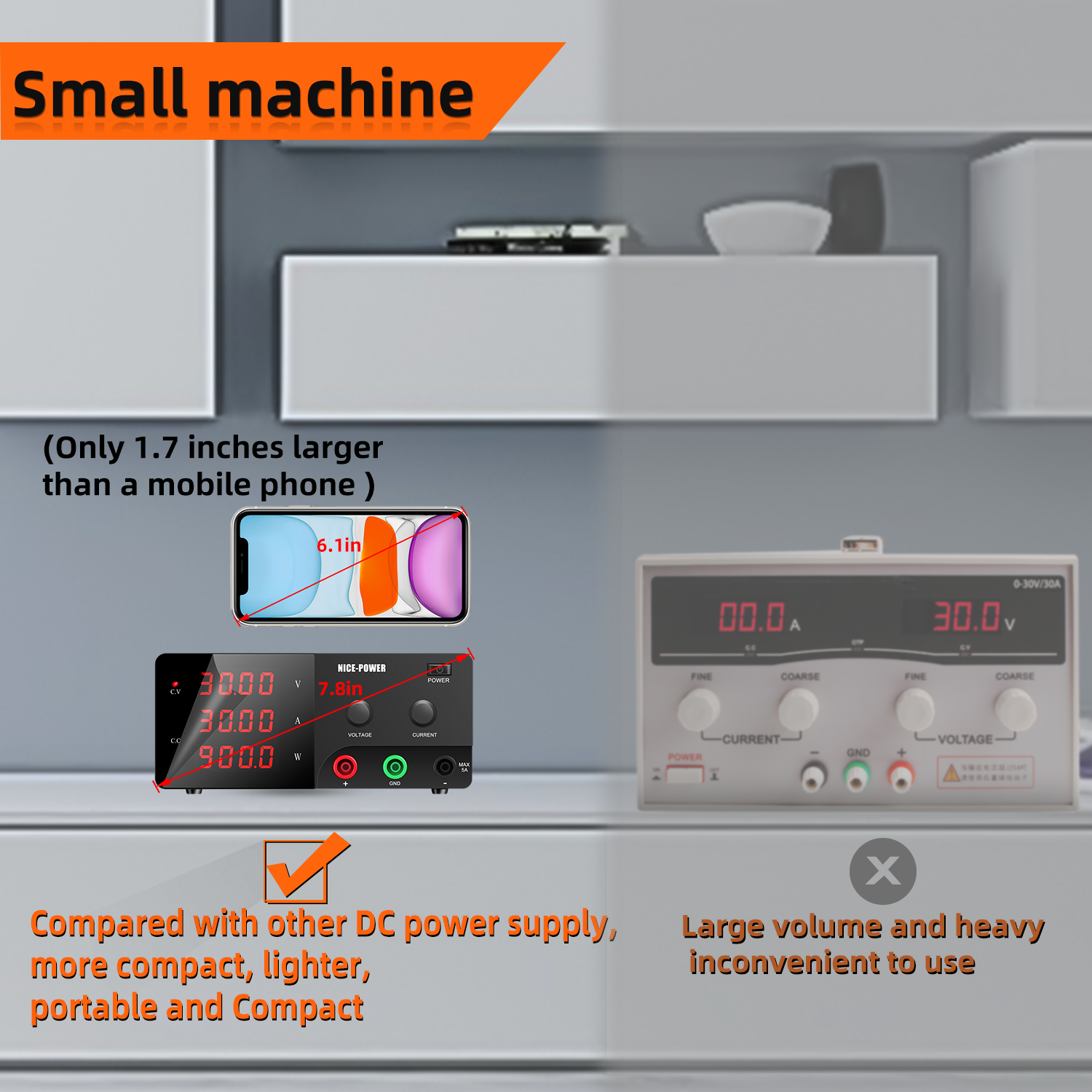 Nice Power 0 30v 0 30a 30v 20a 60v 10a 900w Cao [nguồn điện] Phòng Thí Nghiệm Cấp Nguồn Dc Có