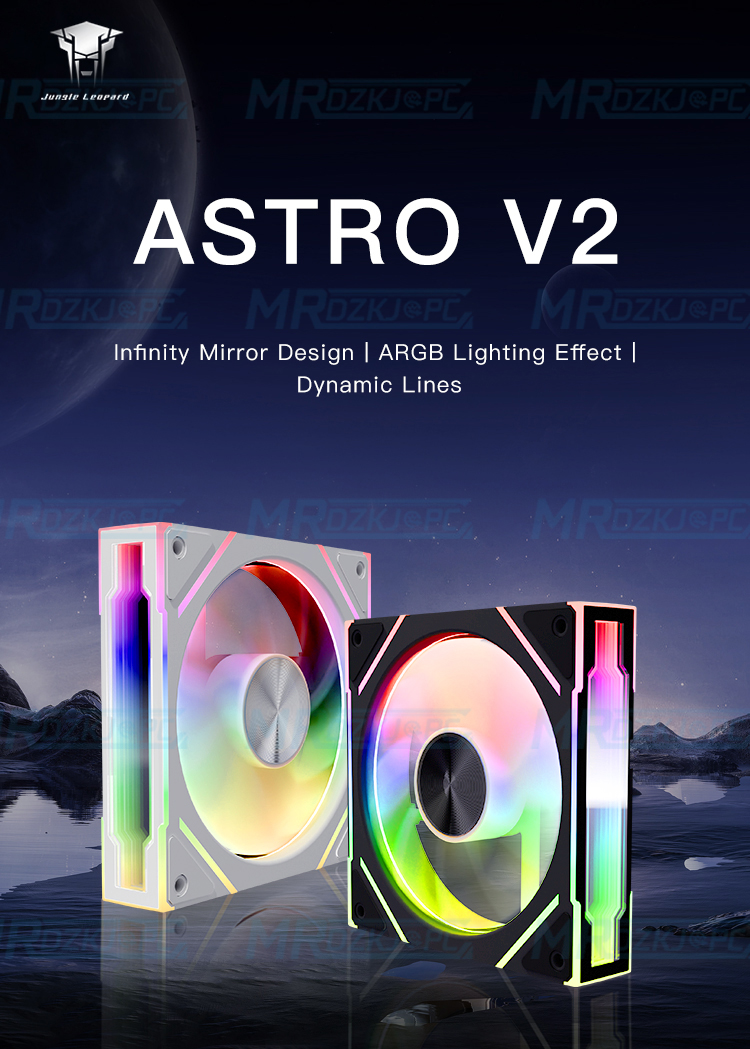 Jungle Leopard Astro V2 ARGB Quạt CPU 120mm Gương Vô Cực 5V 3PIN Bo ...