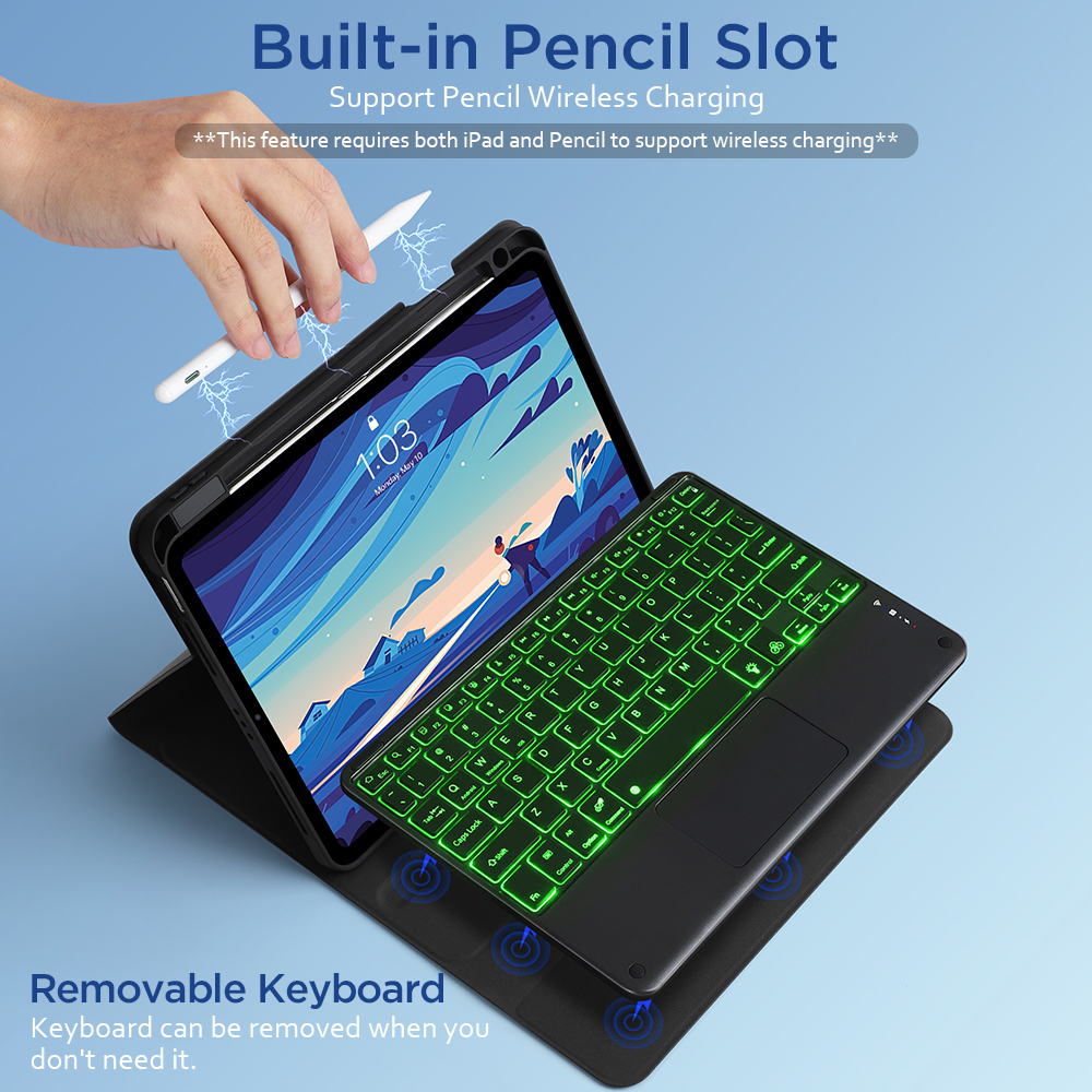 Nixxos Dành Cho iPad Ốp Lưng Xoay Được Với Bàn Phím Touchpad Bàn Phím ...