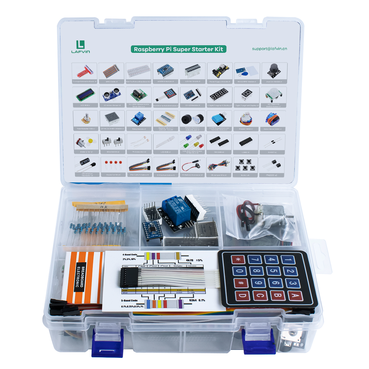 Bộ Super Starter LAFVIN cho Raspberry Pi 5 / 4 / 4B / 3B / 3B +, Python C Java Scratch, với Bộ ...
