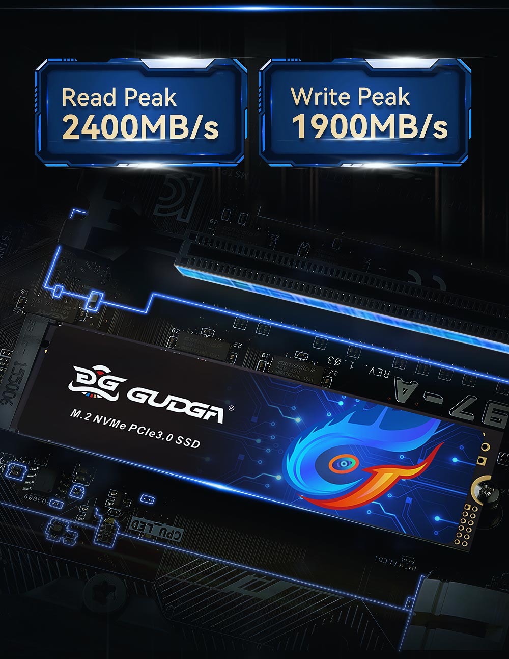 Gudga M.2 NVMe SSD 128GB 256GB 512GB 1TB SSD Ổ cứng thể rắn M2 SSD M.2 NVMe PCIE Gen3.0X4 SSD ...