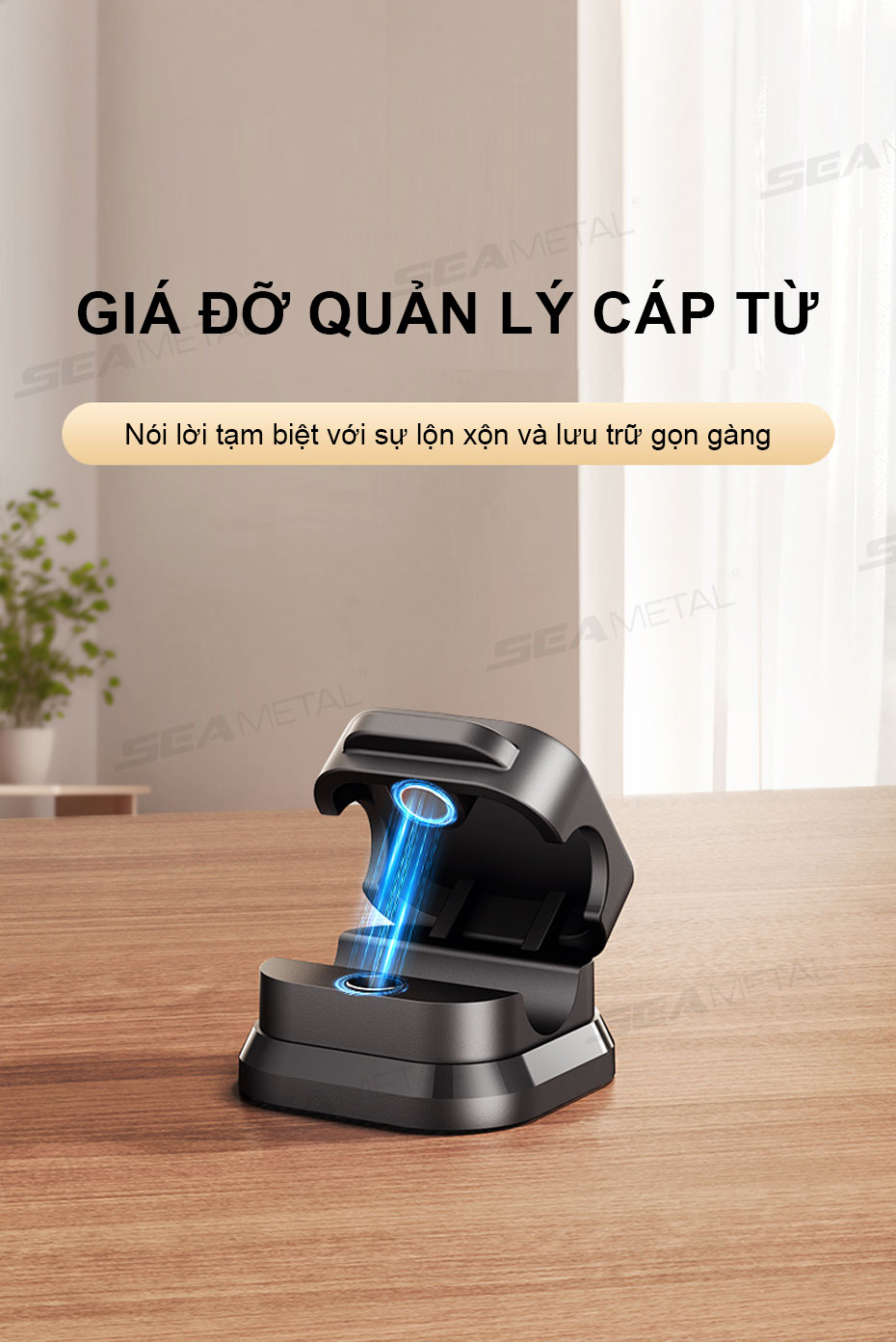 10 cái Kẹp Giữ Dây Cáp Dữ Liệu Từ Tính Tự Dính SEAMETAL Giá Đỡ Ổn Định ...