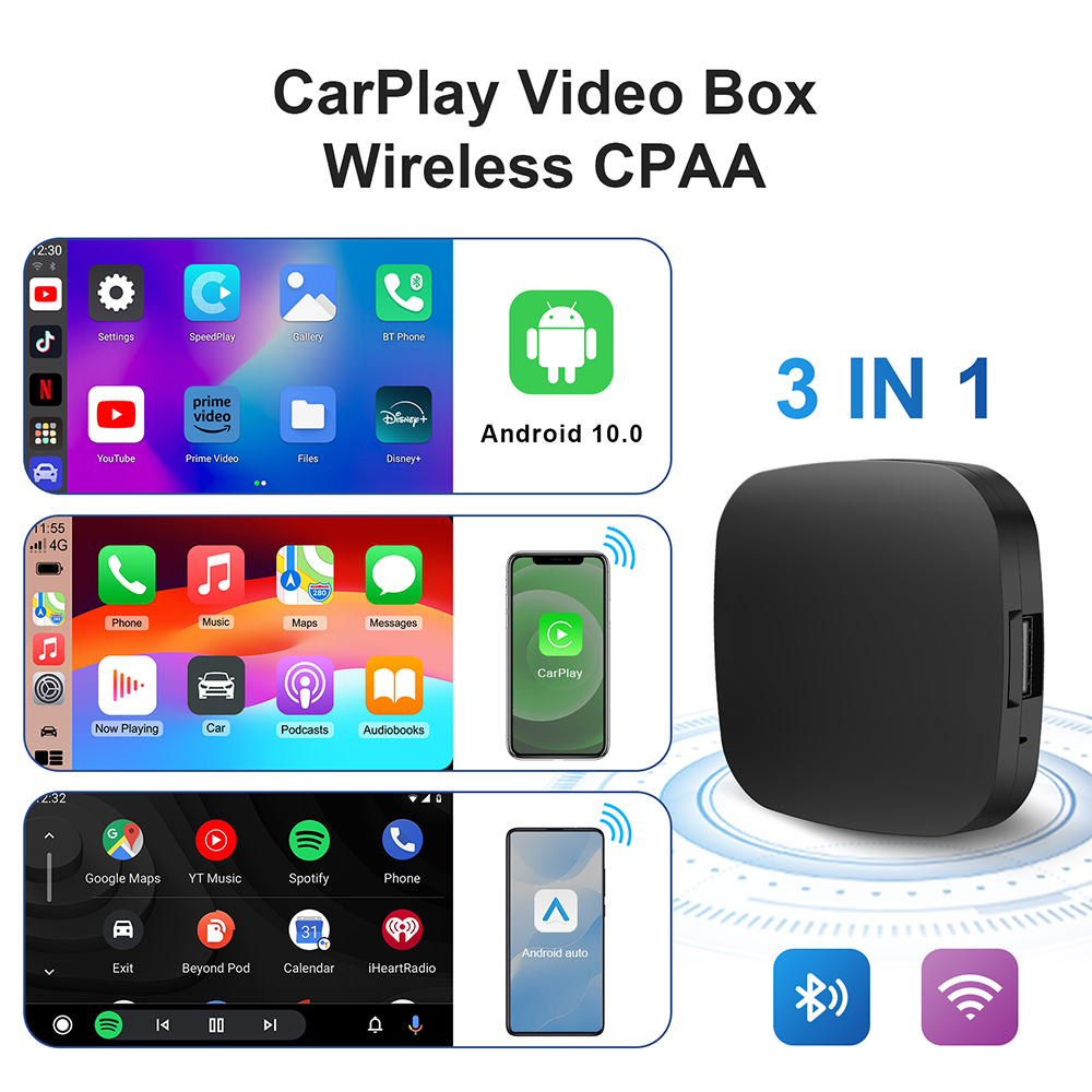 Carplay Ai Tv Box A133 4 Core 2 + 16GB Android 10.0 Hỗ trợ Netflix YouTube Không dây Android ...