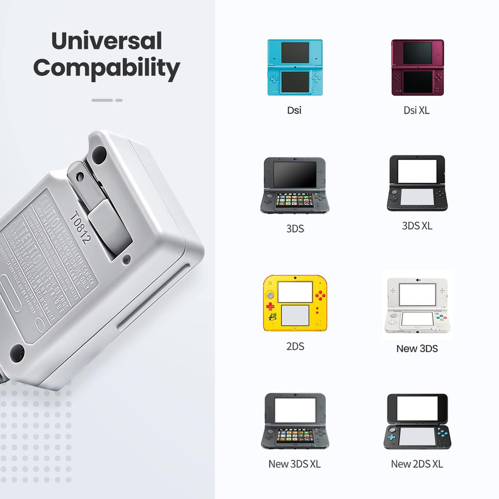 Bộ sạc 3DS Tương thích với Nintendo 3DS / DSi / DSi XL / 2DS / 2DS XL ...