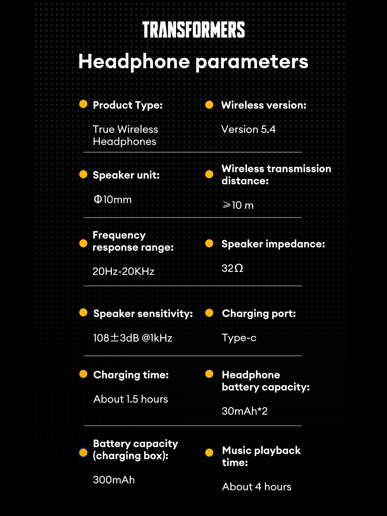 Transformers TF-T01 PRO Tai nghe Bluetooth không dây Chế độ giảm tiếng ...